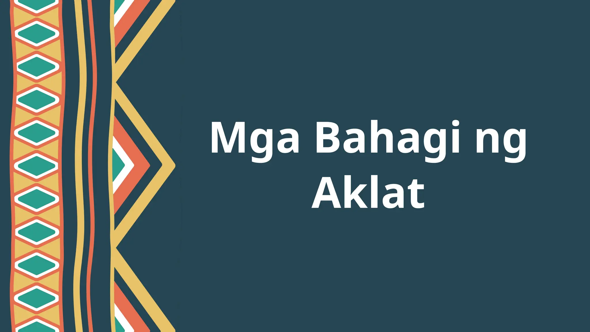 Maga Bahagi ng Aklat sa Asignaturang Filipino | PPTX