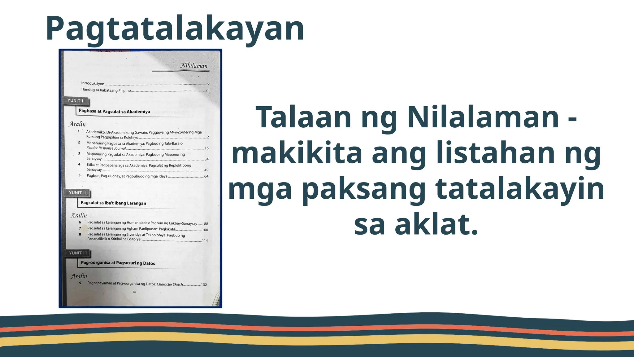 Maga Bahagi ng Aklat sa Asignaturang Filipino | PPTX