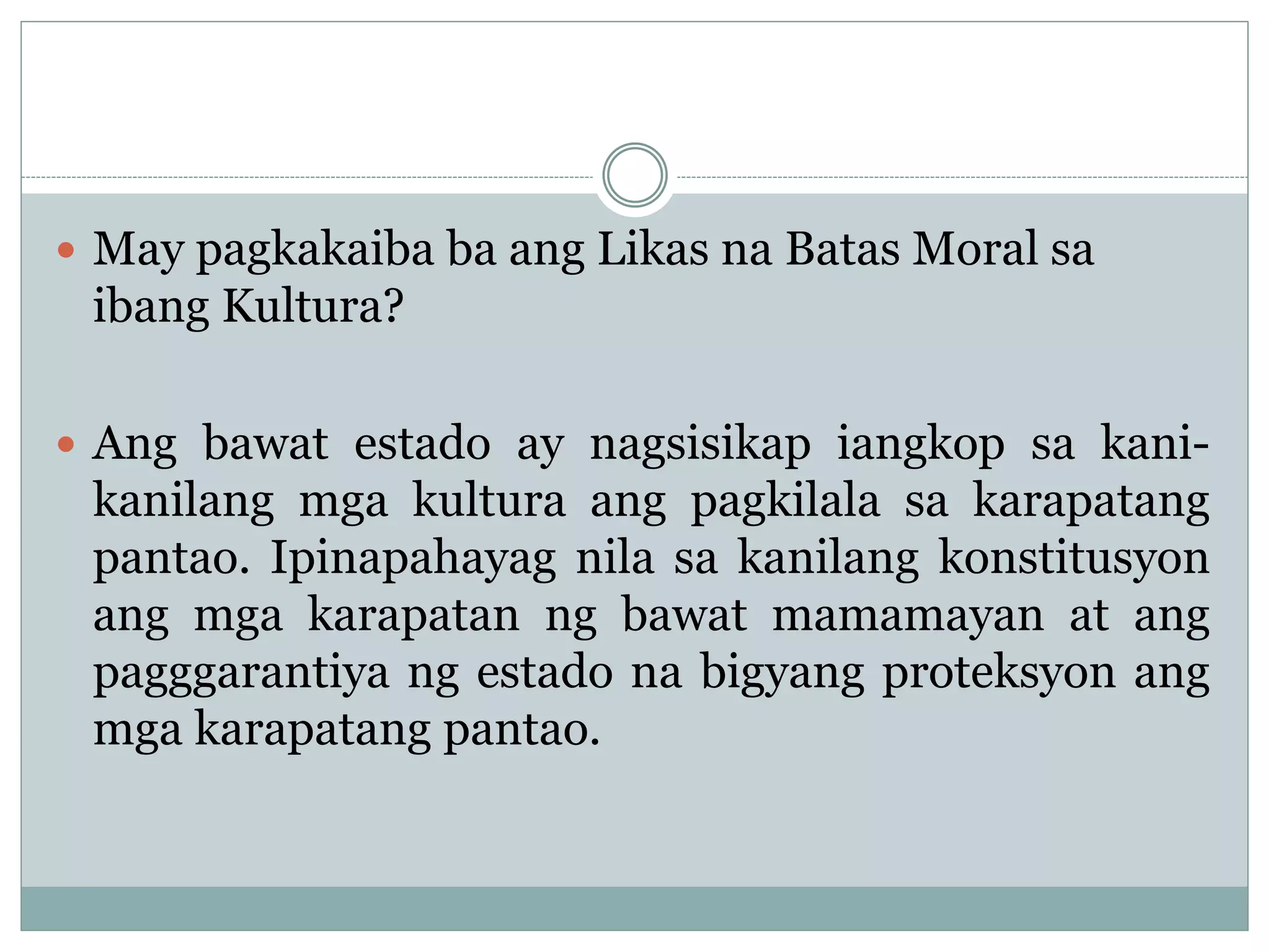 1 mga batas na nakabatay sa batas moral | PPTX