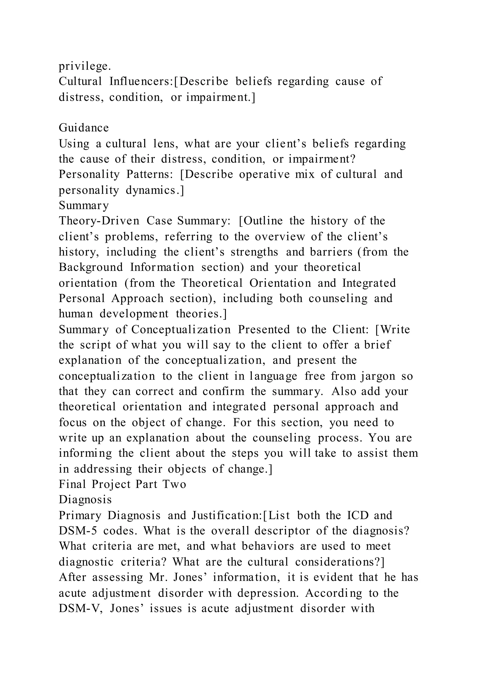 1 MHC 610 Client Case File Charles CJ” Jones You a | DOCX