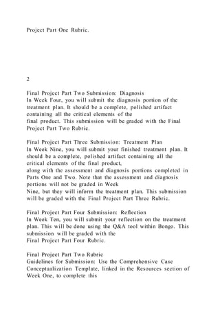 1 MHC 610 Final Project Part Two Guidelines and Rubric | DOCX