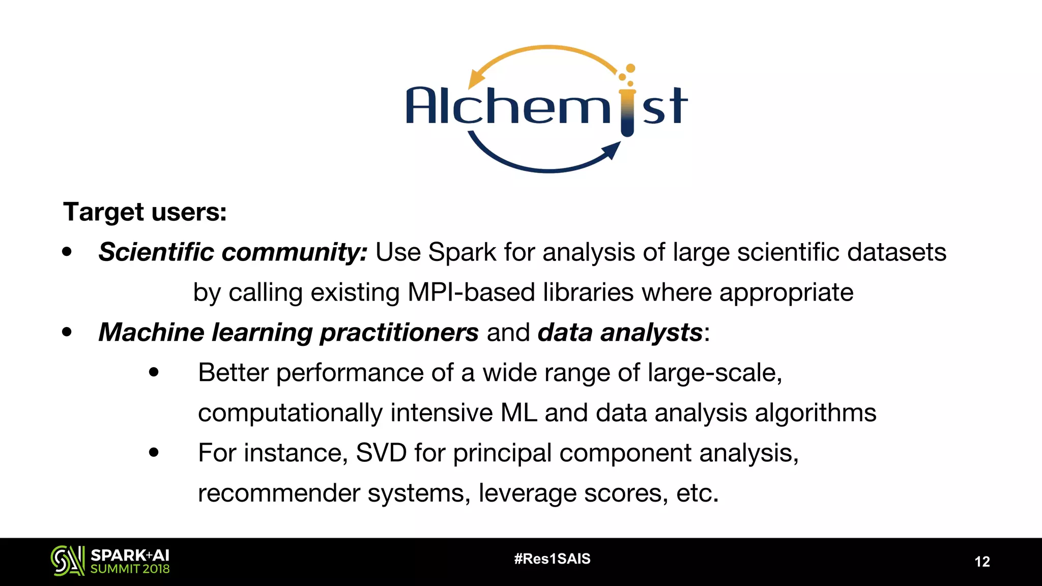 Alchemist: An Apache Spark MPI Interface with Michael Mahoney and Kai ...