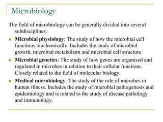 Microbiology | PPT | Biological Sciences | Science