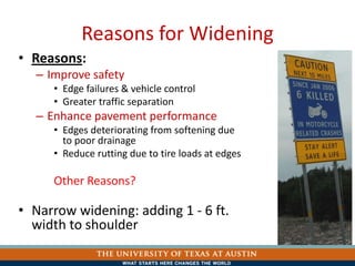 Narrow Pavement Widening - Best Practices | PPTX
