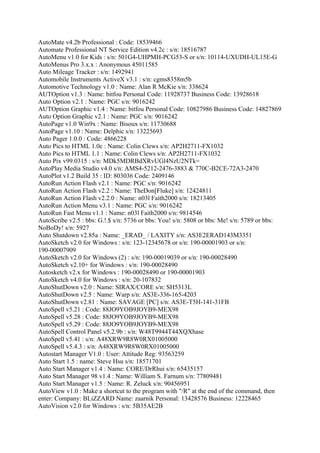 1 million serial numbers of different softwares | DOC