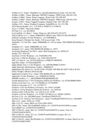 1 million serial numbers of different softwares | DOC