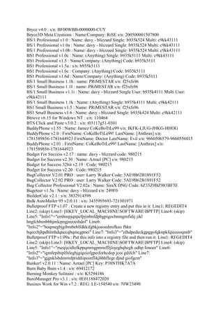 1 million serial numbers of different softwares | DOC