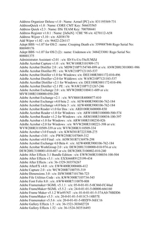 1 million serial numbers of different softwares | DOC