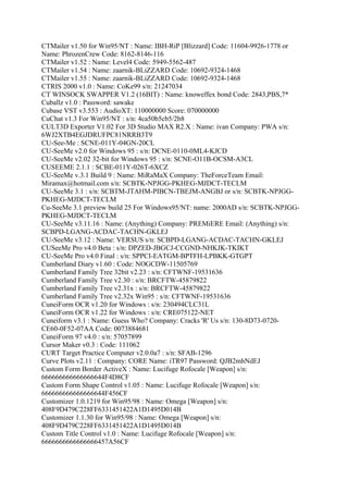 1 million serial numbers of different softwares | DOC