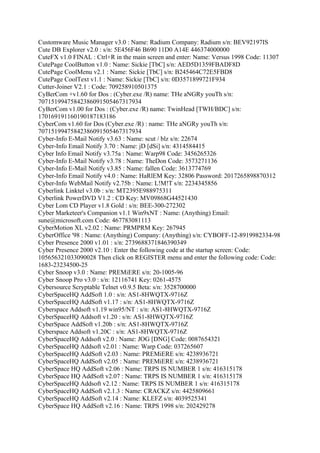 1 million serial numbers of different softwares | DOC
