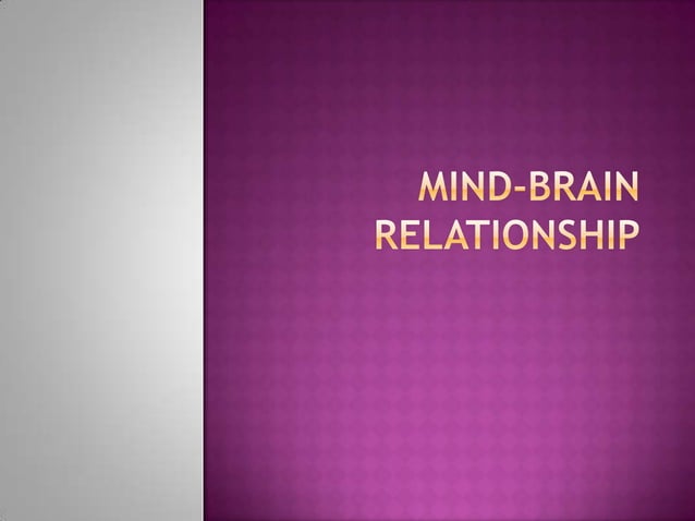 1 mind brain relationship | PPT 1 mind brain relationship | PPT