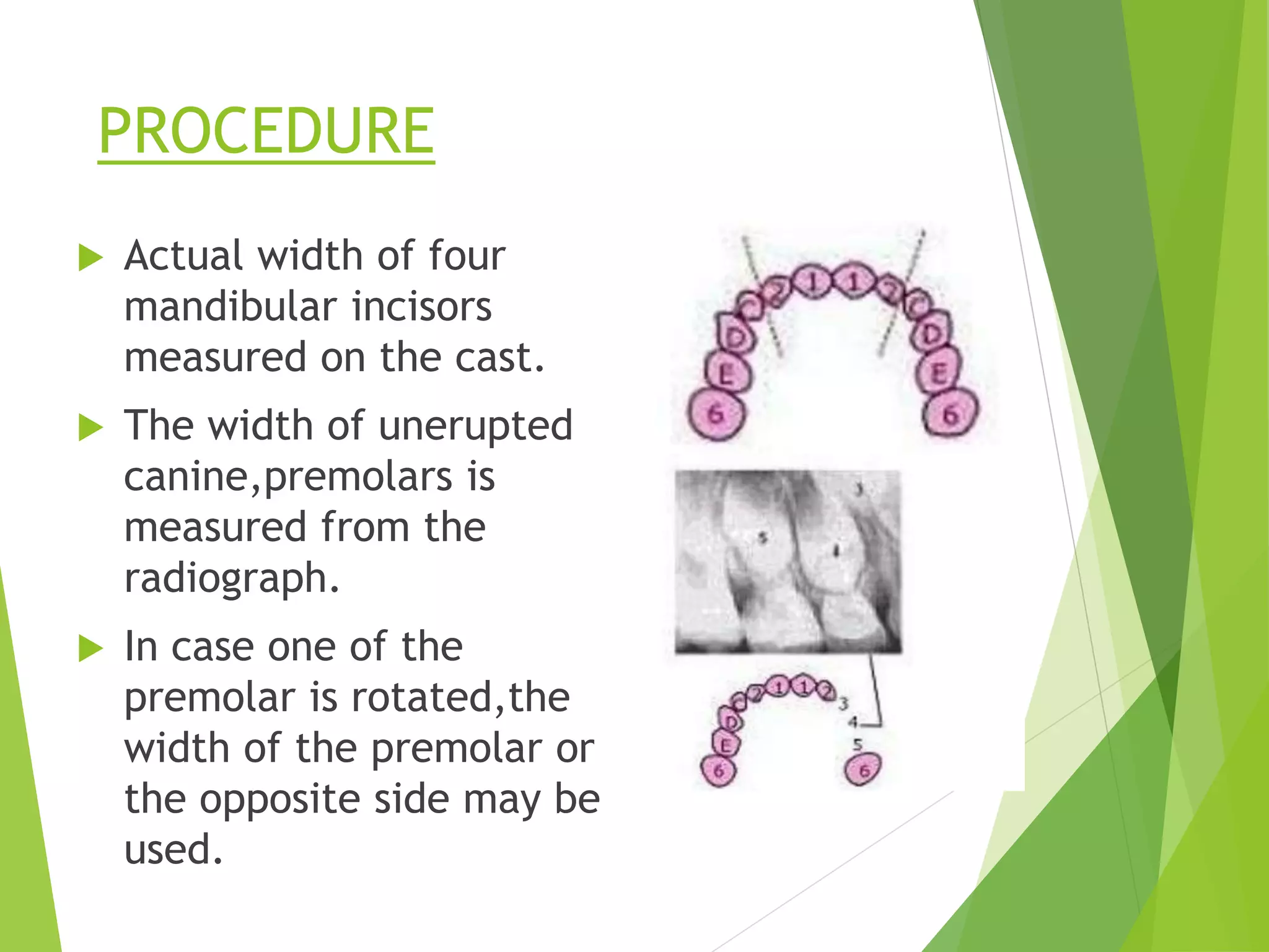 mixed dentition analysis | PPTX