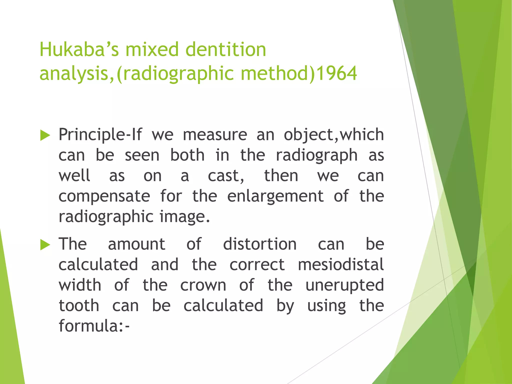 mixed dentition analysis | PPTX
