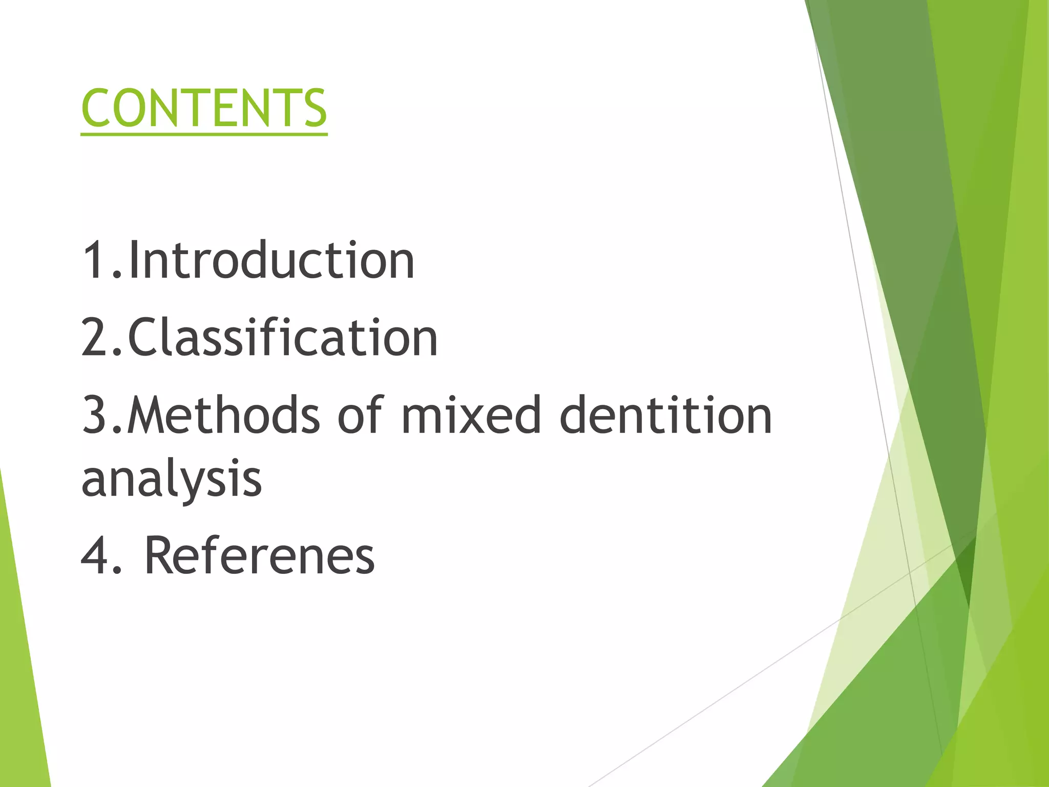 mixed dentition analysis | PPTX