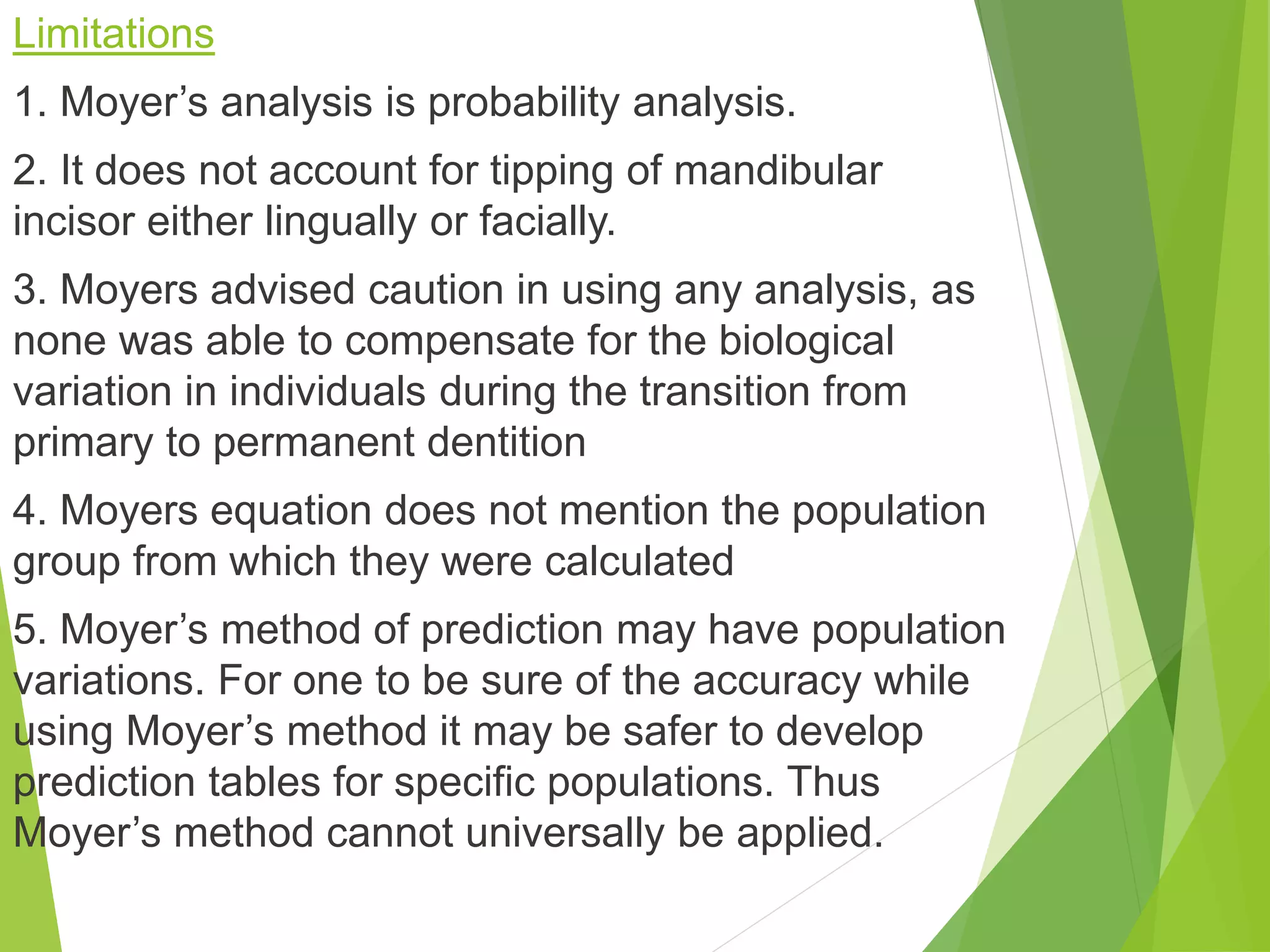 mixed dentition analysis | PPTX