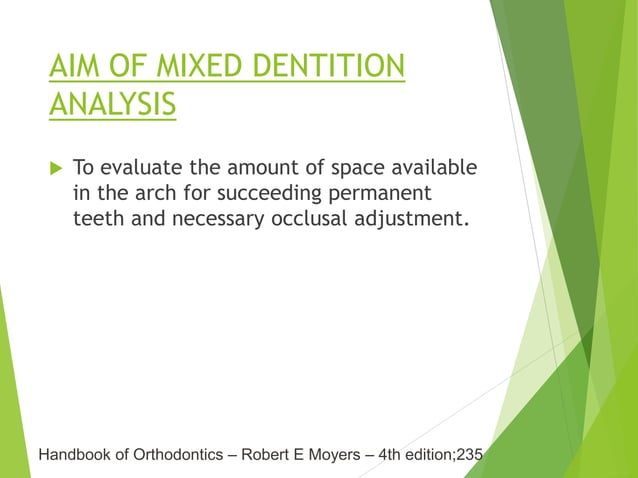 mixed dentition analysis | PPTX | Dental Health | Diseases and Conditions