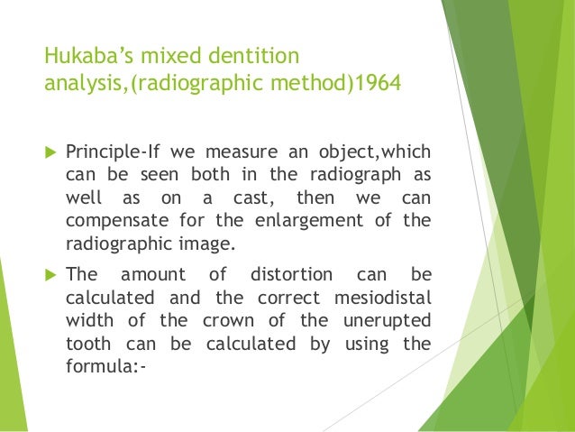 mixed dentition analysis