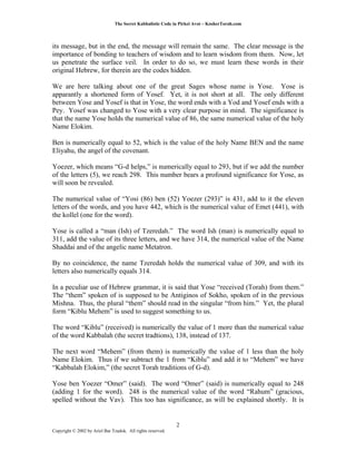 Secret Code Avot | PDF