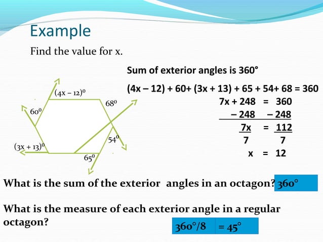 sumofinteriorandexterioranglesinpolygons-170218173450.pptx