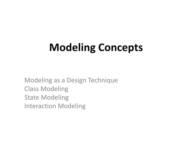 modeling concepts | PPT