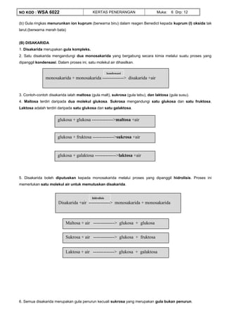 Kertas Penerangan Modul 1 Komposisi Kimia dalam Sel Sains Am 2 Diploma ...