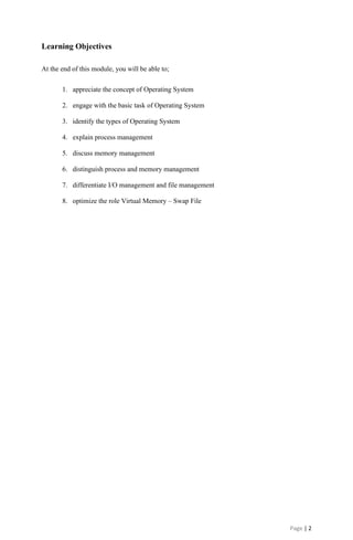 1 Module - Operating Systems Configuration and Use by Mark John Lado | PDF