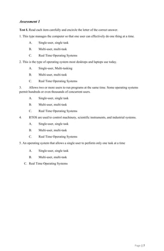 1 Module - Operating Systems Configuration and Use by Mark John Lado | PDF