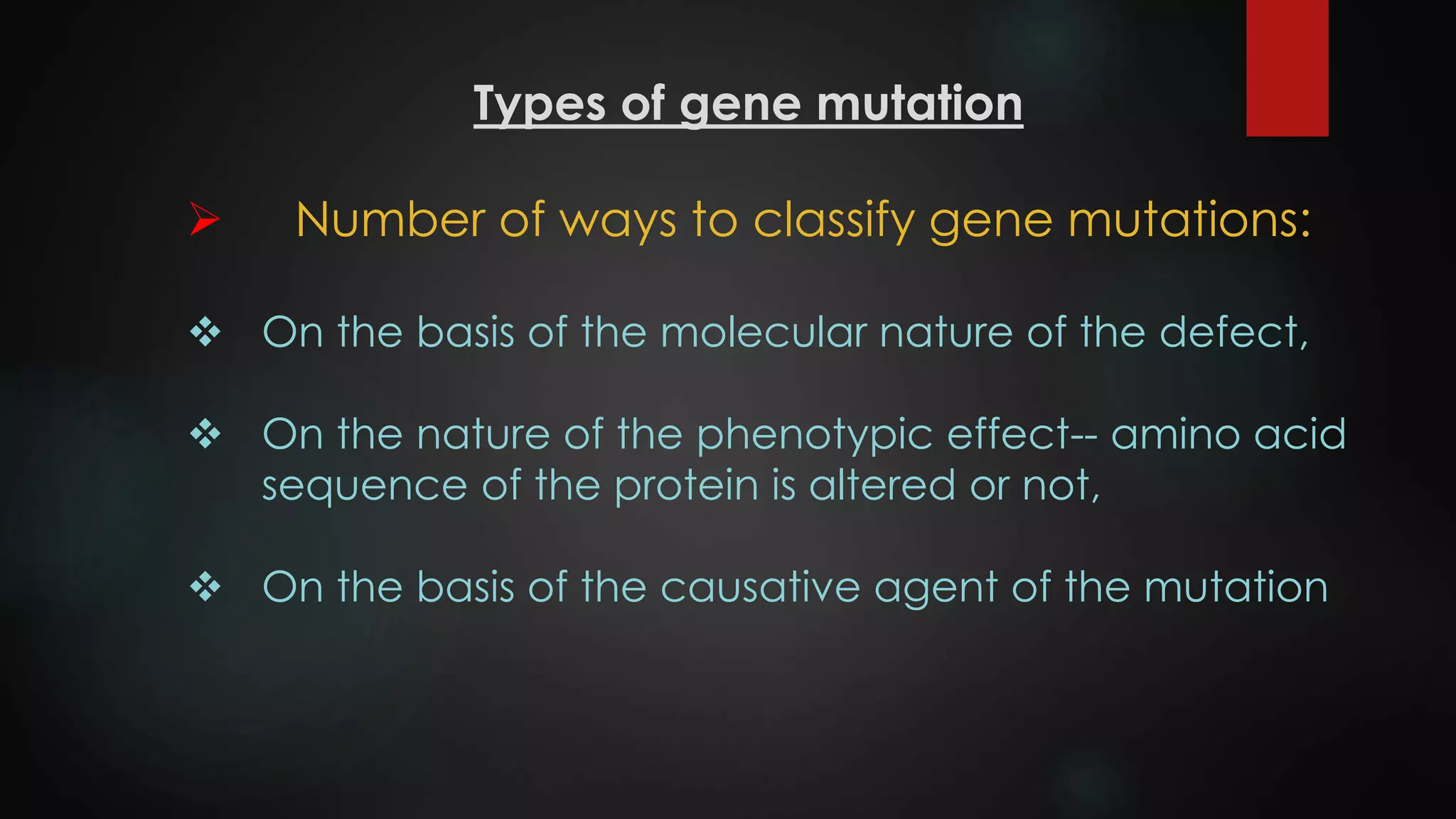 Molecular mechanism of Mutation | PPTX