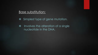 Molecular mechanism of Mutation | PPTX