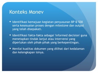 Monitoring dan Evaluasi Penyusunan Dokumen MPSS | PPT