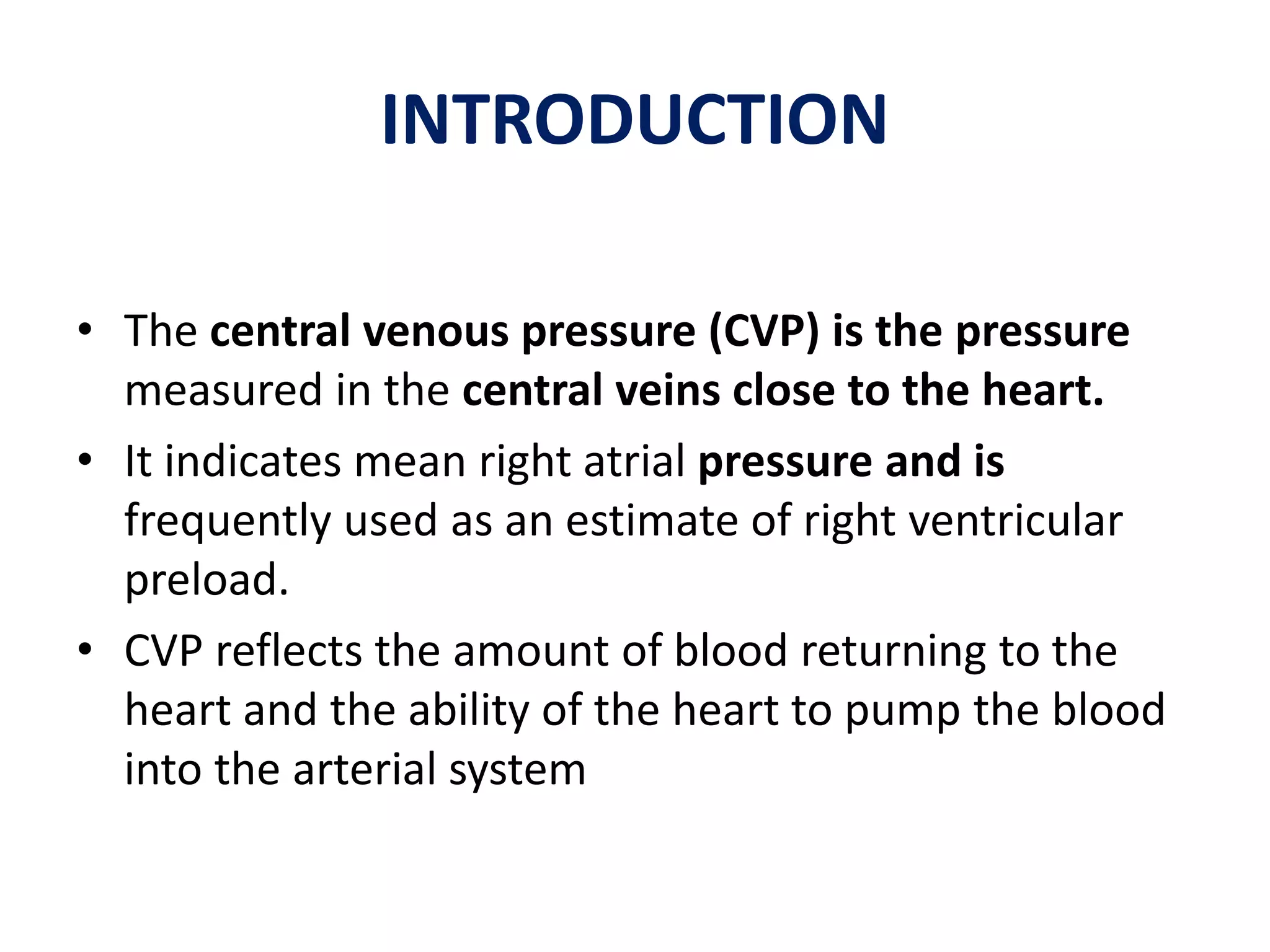 1 Monitoring of Central Venous Pressure & Its Techniques | PPTX