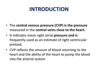 1 Monitoring of Central Venous Pressure & Its Techniques | PPTX