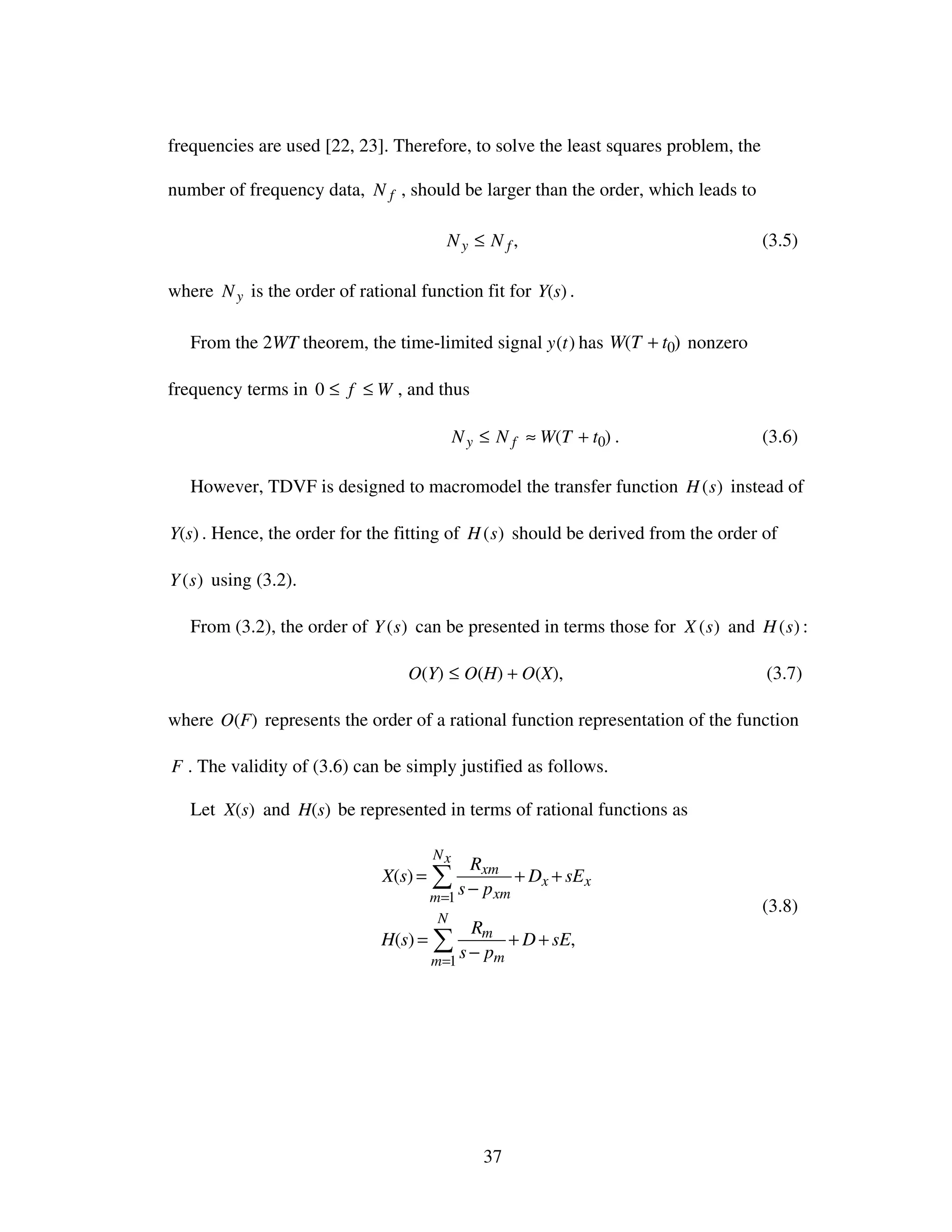 RATIONAL FUNCTION INTERPOLATION OF ELECTROMAGNETIC TRANSFER FUNCTIONS ...