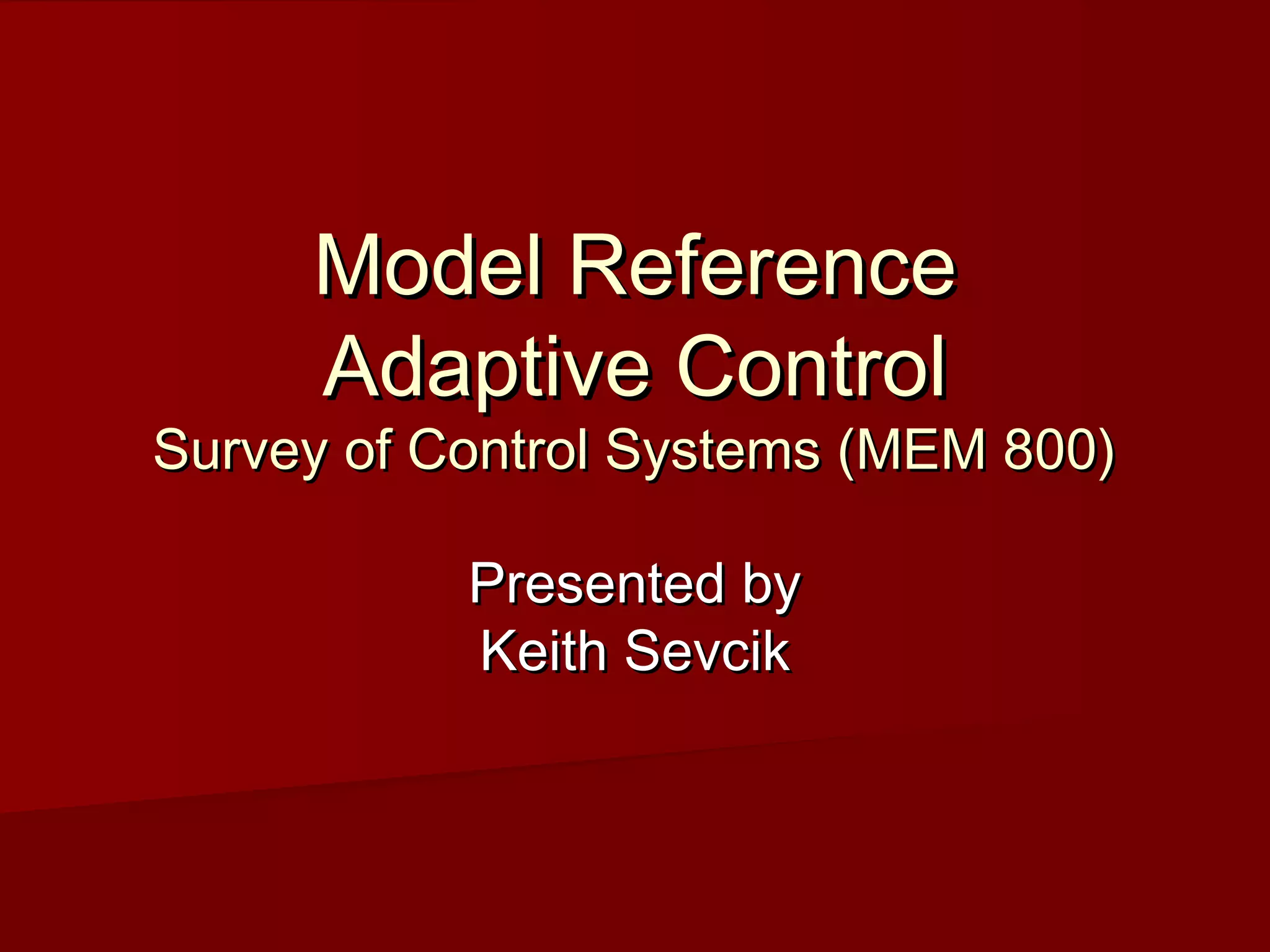 1 mrac for inverted pendulum | PPT