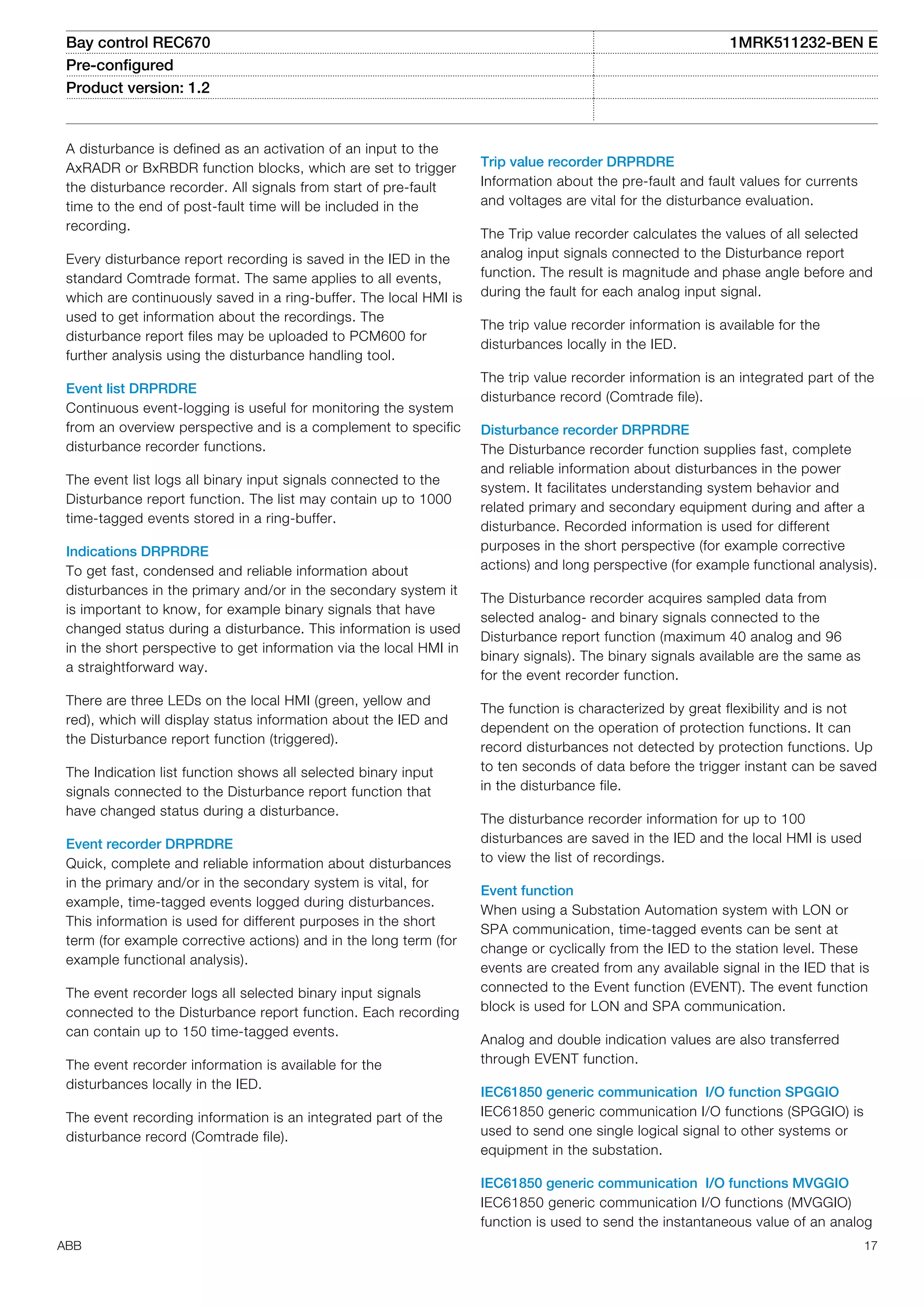 1 mrk511232 ben-e_en_product_guide__rec670_1.2_pre-configured | PDF