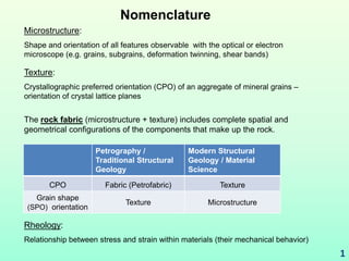 Microstructure and rheology of deformed rocks | PDF
