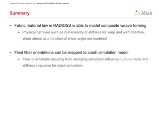 Forming Simulation of Woven Composite Fibers and Its Influence on Crash Performance | PDF