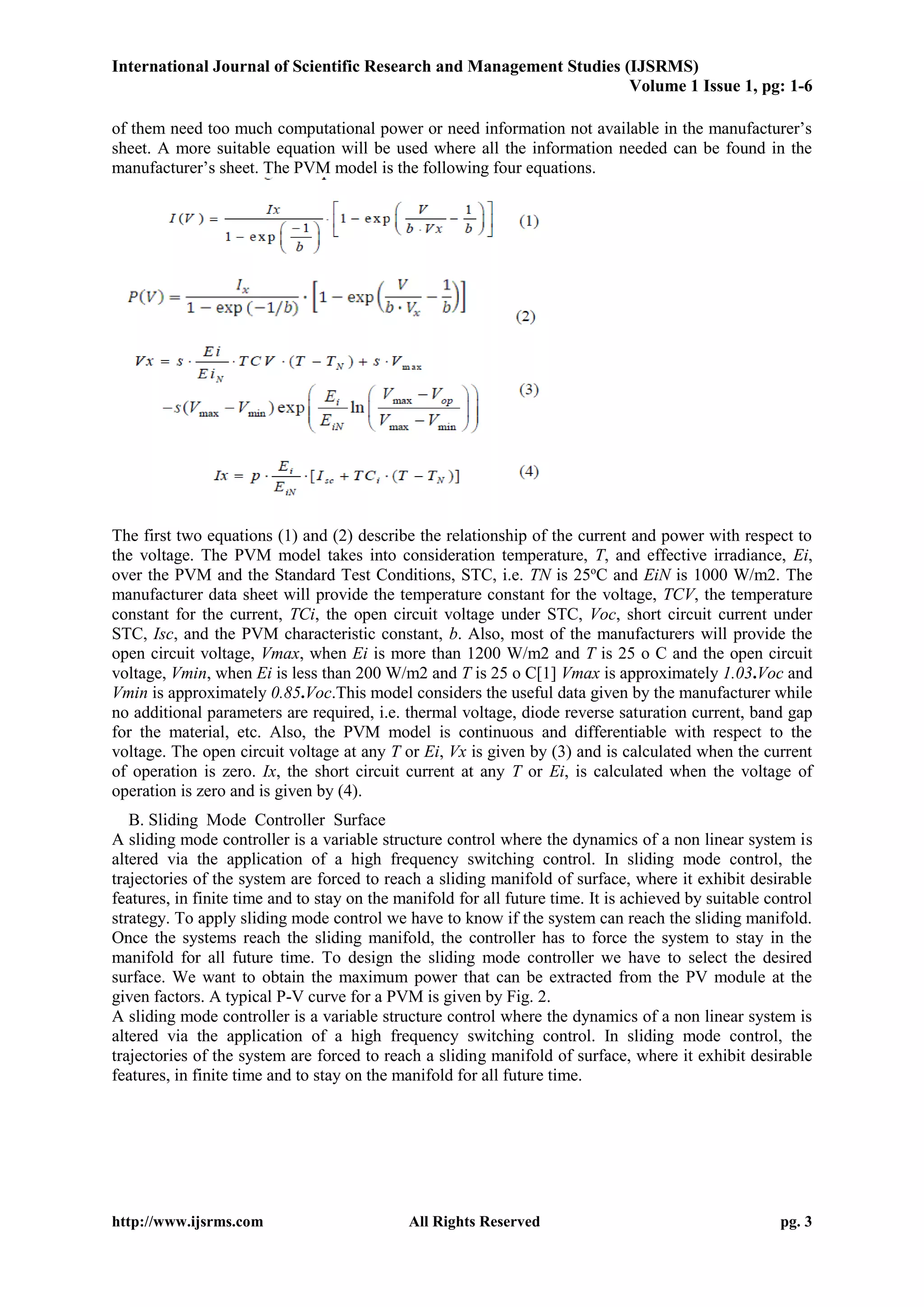 SOLAR PANEL CONTROL USING SLIDING MODE | PDF
