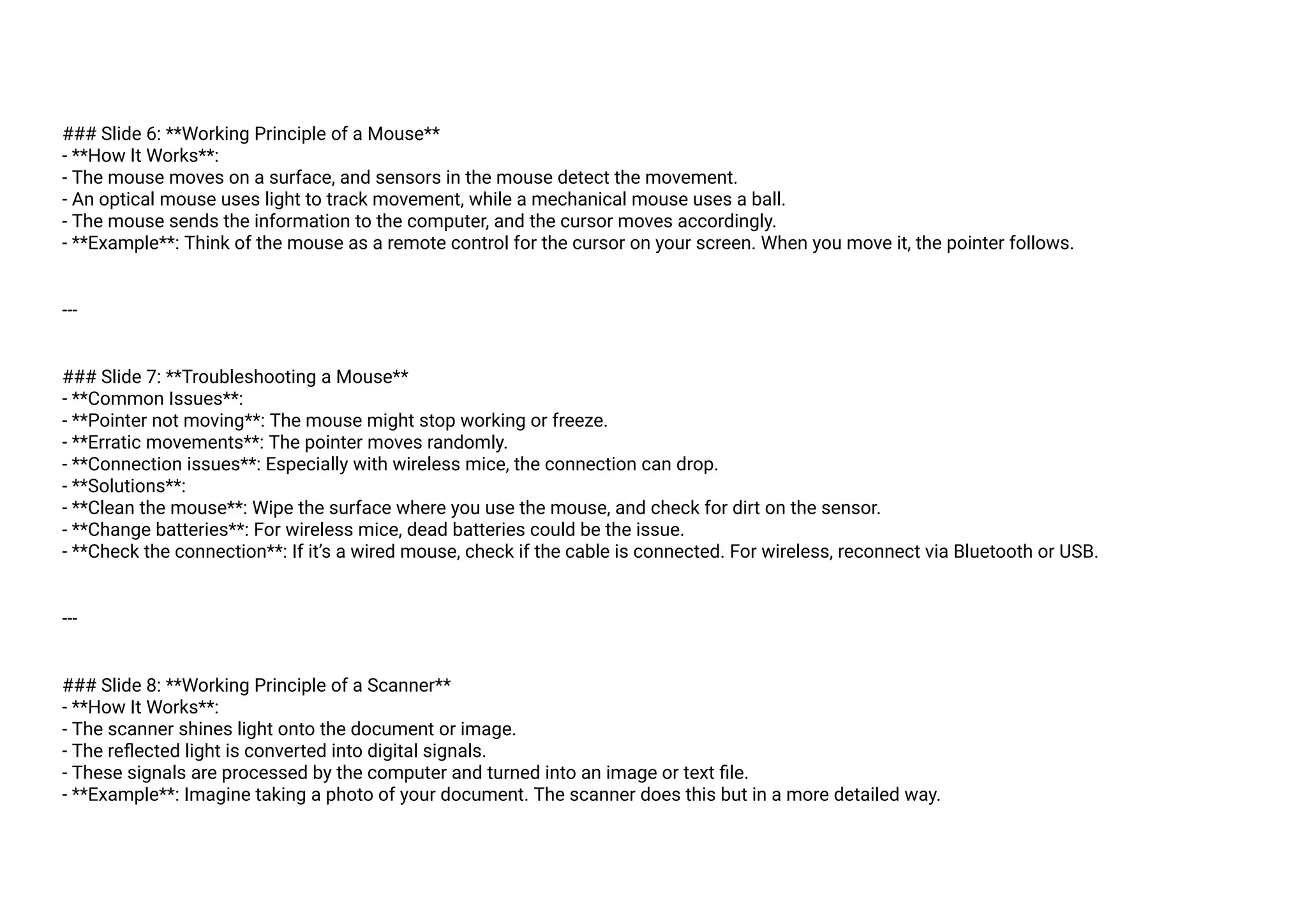 input device working and their troublesh | PDF