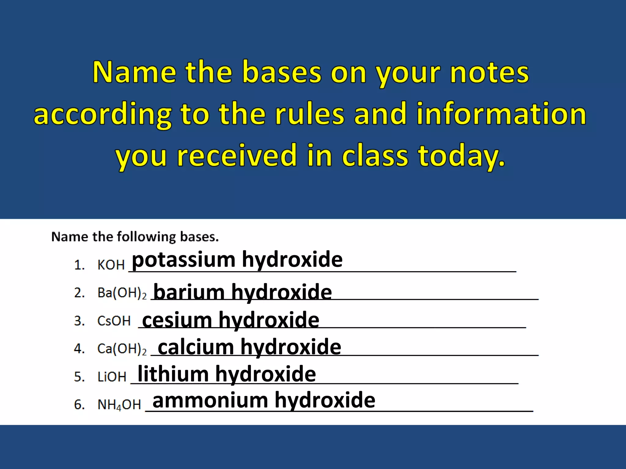 1 naming acids and bases | PPT