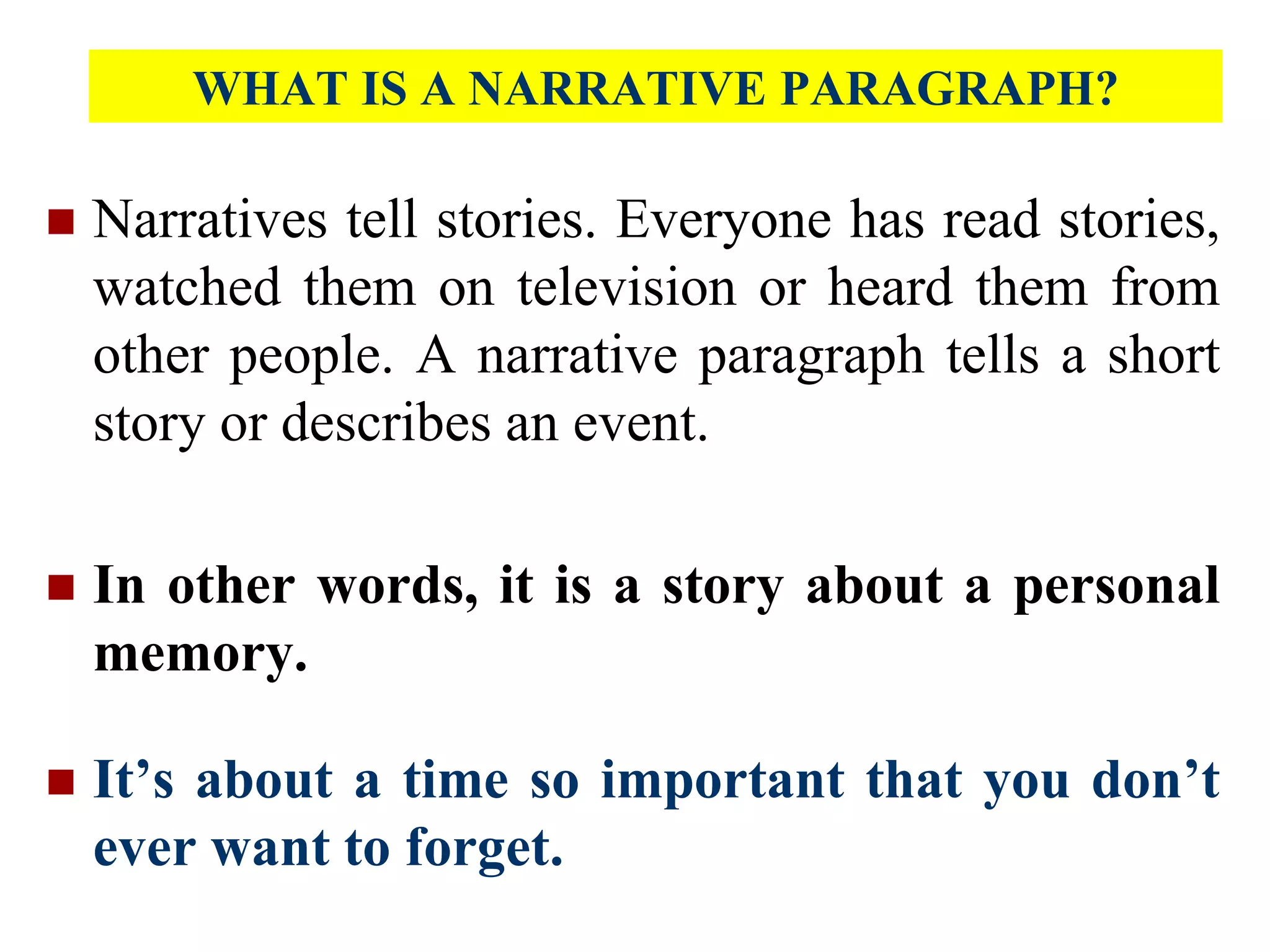 1) Narrative Paragraph.ppt