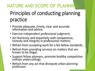 land use planning and development - nature and scope of planning | PDF