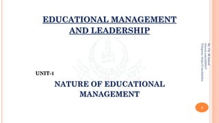 Nature of Educational Management | PDF