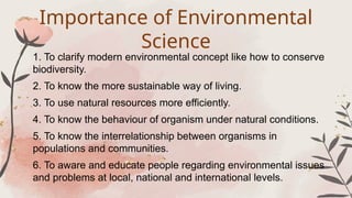 1 NATURE OF ENVIRONMENTAL SCIENCE. in academic | PPTX