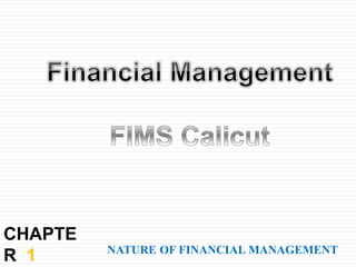 nature of financial management | PPTX