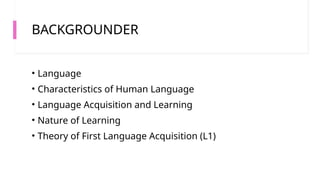 Nature of Language and Learning - Human,. | PPT
