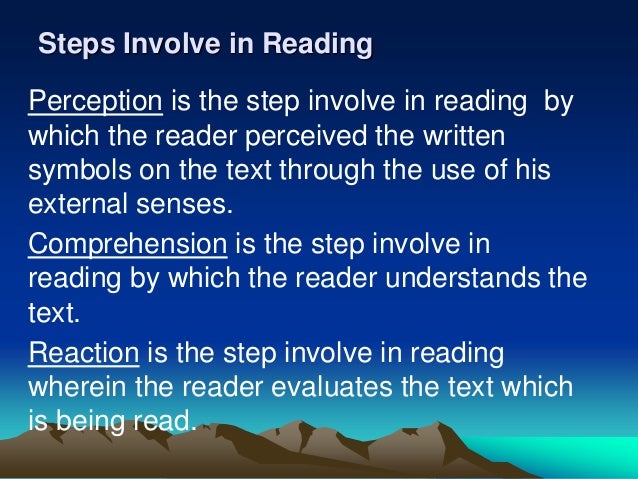 1 nature of reading