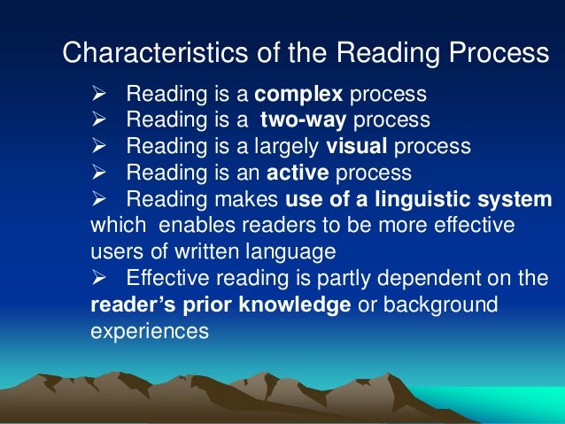 1 nature of reading