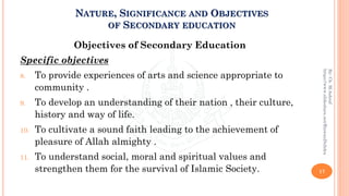 Nature, Significance and Objectives of Secondary Education | PDF