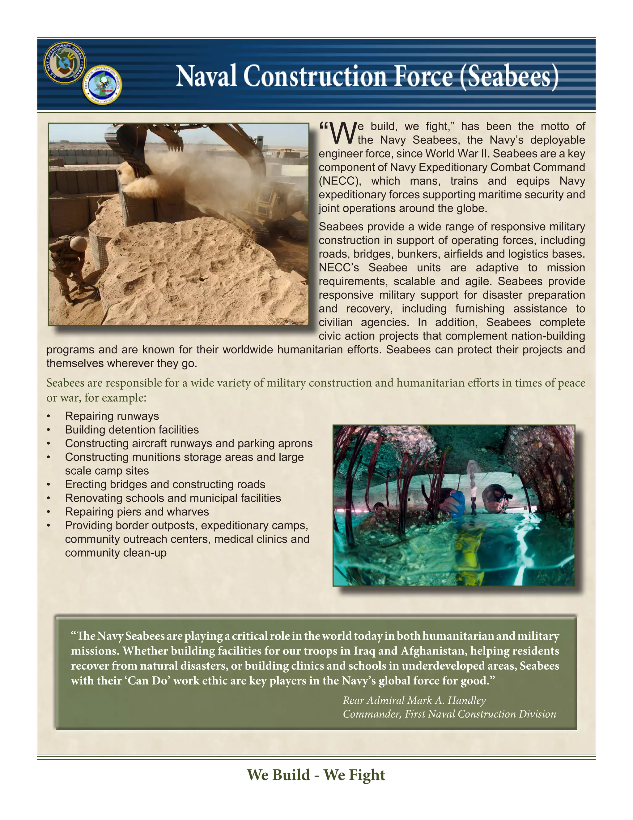 Naval Construction Force Fact Sheet | PDF